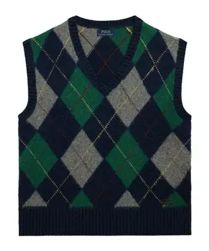 Polo Ralph Lauren Argyle Knit Vest - Black
