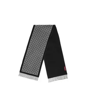 Gucci Color Blocked Scarf - Black