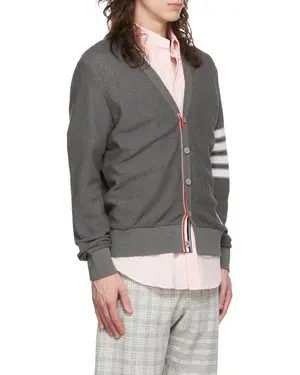 Thom Browne Striped V-neck Cardigan