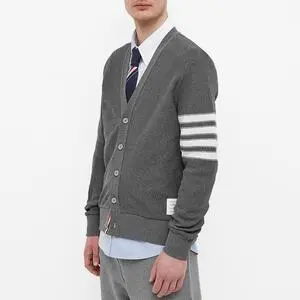 Thom Browne Striped V-neck Cardigan