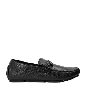 Fendi Logo Detail Loafers - Black