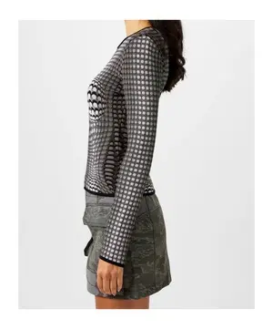 MARINE SERRE Moon Jacquard Knit Cover-up