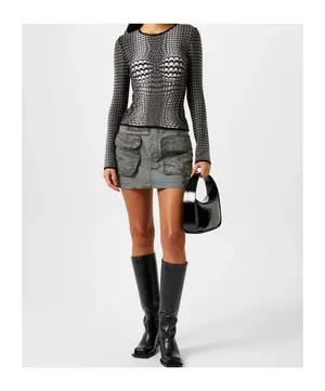 MARINE SERRE Moon Jacquard Knit Cover-up