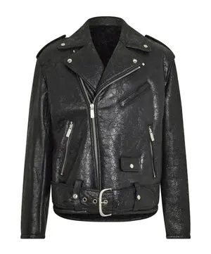 Off-White Lethr Biker Jkt Sn99 - Black