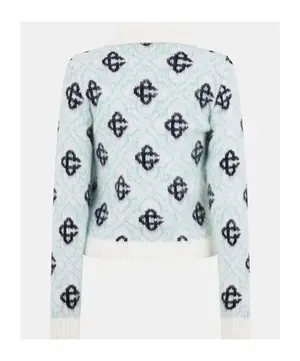 Casablanca Logo Zip-up Cardigan