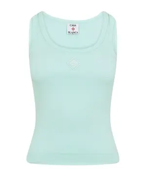 Casablanca Logo Patch Ribbed Tank Top