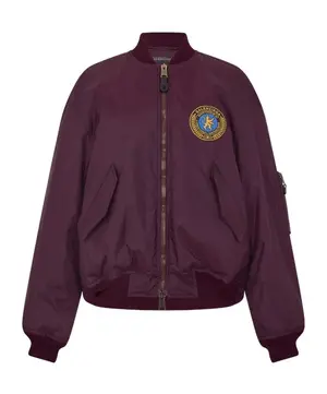 Balenciaga Stand-up Collar Casual Jacket With Zip Closure And Flap Pockets - Red