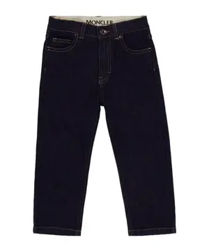 Moncler Logo Straight Leg Jeans
