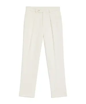 Hugo Boss Hugo Boss X Beckham Tailored Stretch Cotton Trousers White