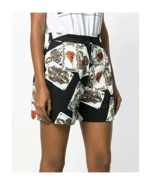 Dolce & Gabbana Poker Print High-waisted Shorts