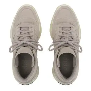 Adidas Light Grey Suede High-top Sneakers With Platform Sole