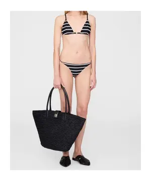 ANINE BING Striped Bikini Bottoms