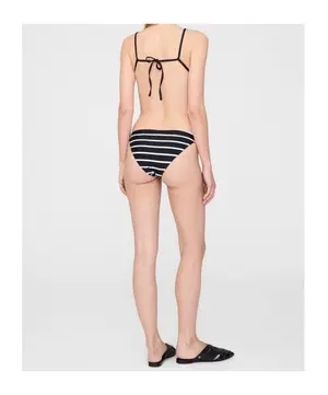 ANINE BING Striped Bikini Bottoms