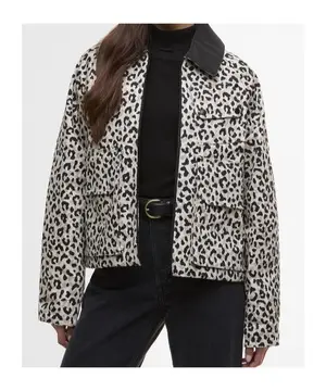 Barbour Long-sleeved Leopard Print Jacket