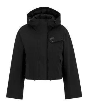 Barbour Long-sleeved Casual Jacket With Hood - Black