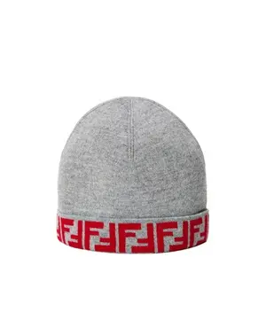 Fendi Logo Beanie - Gray