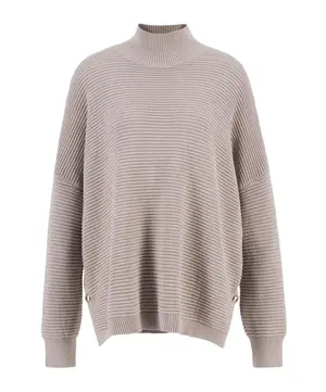 Barbour Kaia Funnel-neck Jumper - Oat