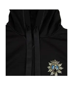 Dolce & Gabbana Embellished Logo Hooded Sweater