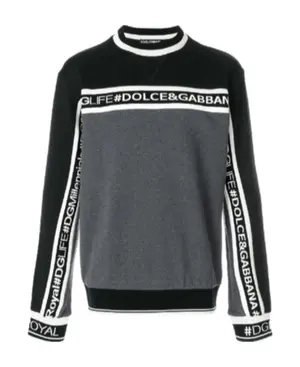 Dolce & Gabbana Logo Lace Sweater - Black