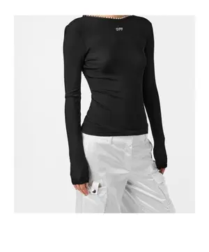 Off-White Long-sleeve Open Back T-shirt
