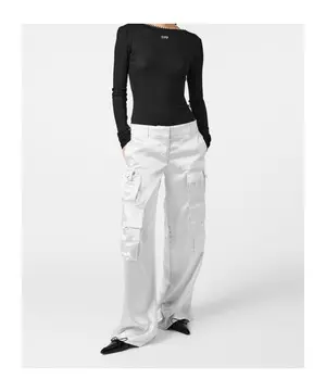 Off-White Long-sleeve Open Back T-shirt