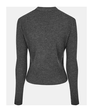 JOSEPH Ribbed Button-front Sweater With Patch Pockets