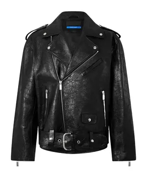 Off-White Lethr Biker Jkt Sn99 - Black