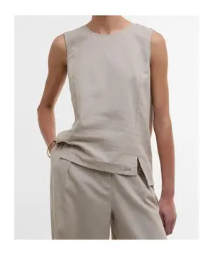Barbour Lucy Sleeveless Top With Button Detailing