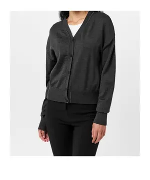 Jacquemus Long Sleeve Cardigan With Lettering Detail