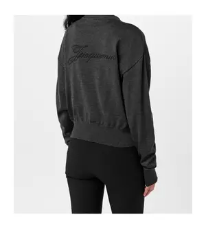 Jacquemus Long Sleeve Cardigan With Lettering Detail