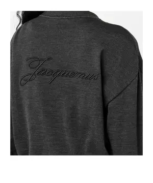 Jacquemus Long Sleeve Cardigan With Lettering Detail