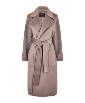 JOSEPH Belted Coat - Nude
