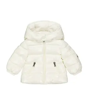 Moncler Logo Patch Down Jacket - White