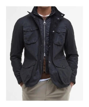 Barbour Ogston Wax Jacket With Stand Collar