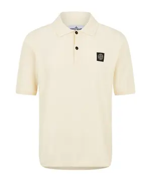 Stone Island Logo Short-sleeved Polo Shirt
