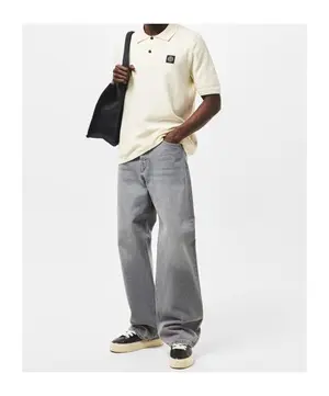 Stone Island Logo Short-sleeved Polo Shirt