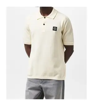 Stone Island Logo Short-sleeved Polo Shirt