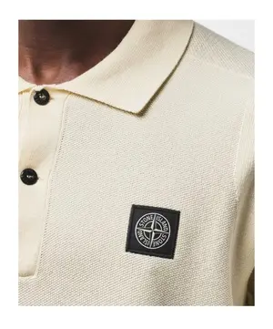 Stone Island Logo Short-sleeved Polo Shirt
