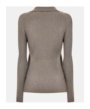 JOSEPH Long-sleeved Ribbed Sweater - Nude