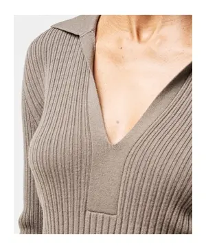 JOSEPH Long-sleeved Ribbed Sweater - Nude