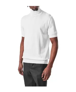 Dolce & Gabbana Short-sleeve Mock Neck Knit Top