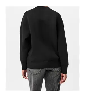 ANINE BING Long Sleeve Crewneck Sweatshirt With Debossed Logo