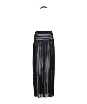 Norma Kamali Halterneck Maxi Dress With Open Back