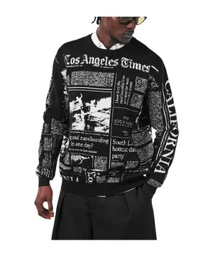 Palm Angels Minimalist Printed Crew Neck Jumper