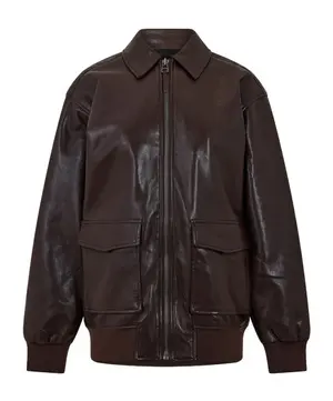 ANINE BING Long-sleeved Casual Jacket - Dark Brown