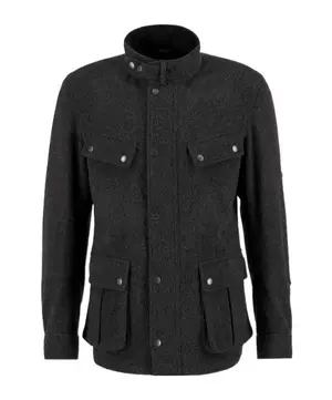 Barbour Duke Jacket With Zip And Stud Fastening