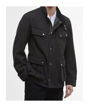 Barbour Duke Jacket With Zip And Stud Fastening