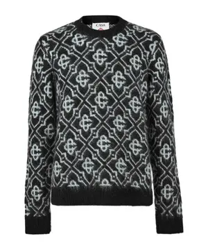 Casablanca Logo Crewneck Sweater - Black