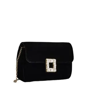 ROGER VIVIER Jeu De Fille Clutch Bag With Diamond Buckle