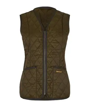 Barbour Quilted Fleece Gilet - Dk Olive
